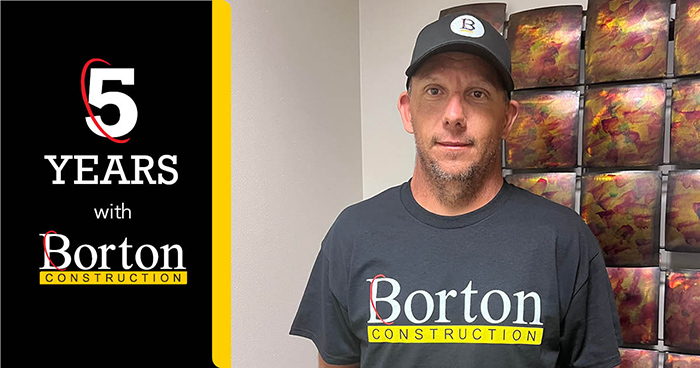 Nick's Five Year Service Anniversary - Borton Construction